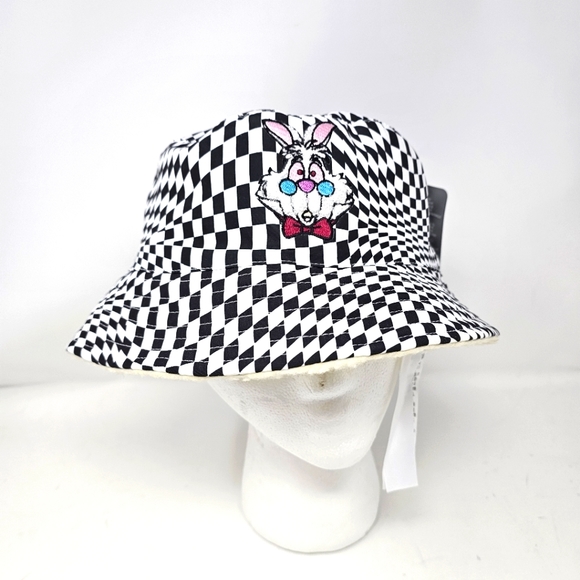 Disney | Accessories | Nwt Disney Parks White Rabbit Bucket Hat Alice ...